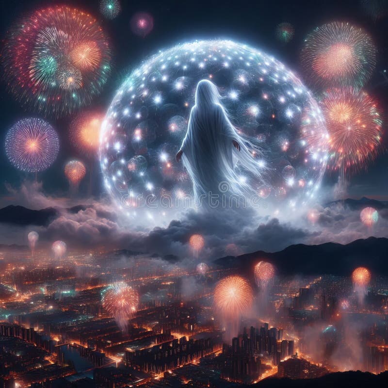 159 26. Ghost Shells_ Large, Spherical Fireworks that Stock Image ...