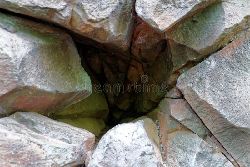Rock portal stock image. Image of surface, opening, crack - 111815235