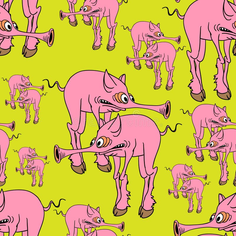 Strange Pink Pig. Picture Image: 27191907