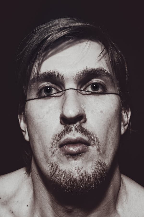 Strange Portrait of a Young Man Stock Image - Image of portrait ...