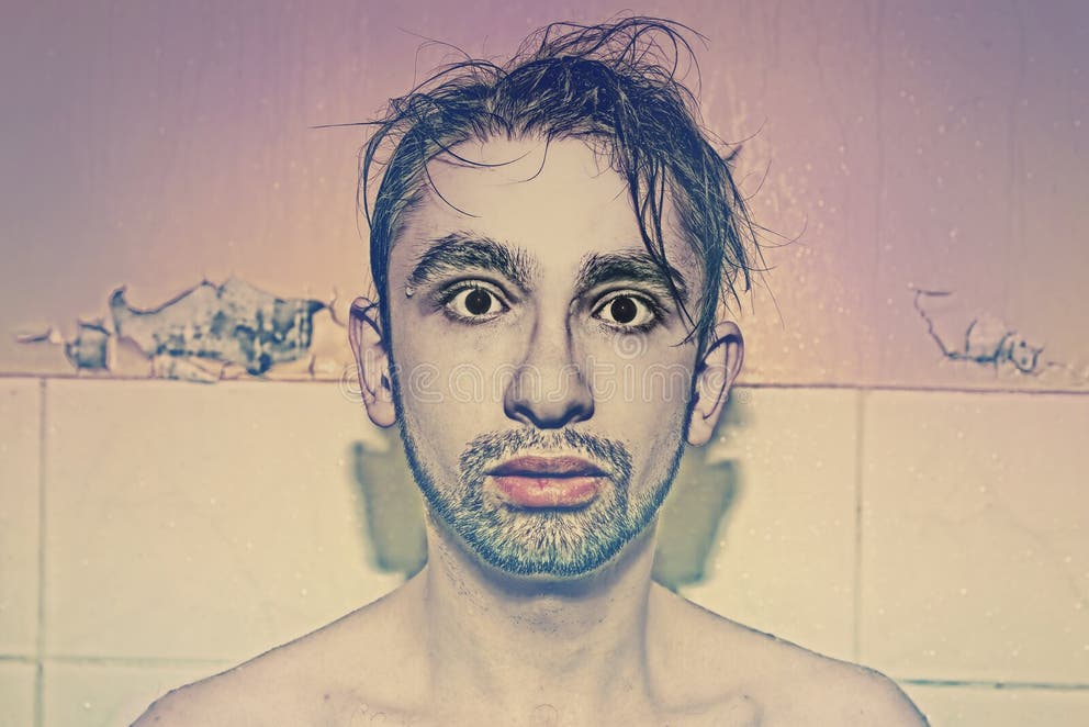 Strange Portraits of a Young Man Stock Image - Image of beard, look ...