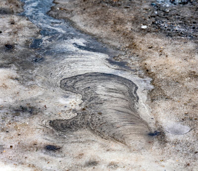Strange Puddle of Water Texture Stock Image - Image of water, desert ...