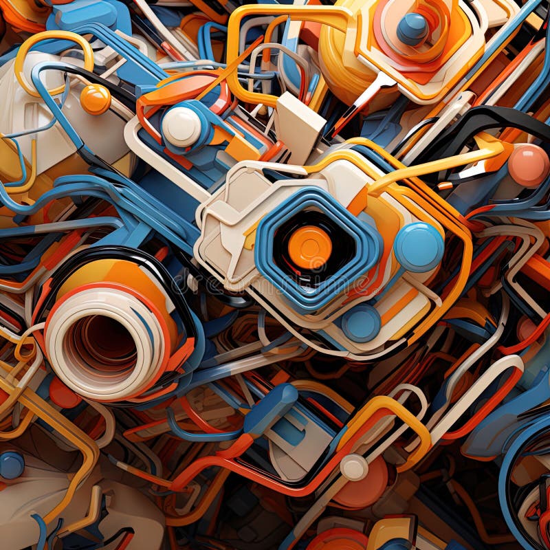 Strange and Random Forms are Intertwined, Creating an Abstraction that ...