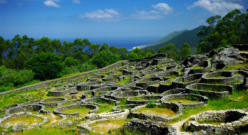 Strange ruins stock photo. Image of site, hill, ocean - 17620362