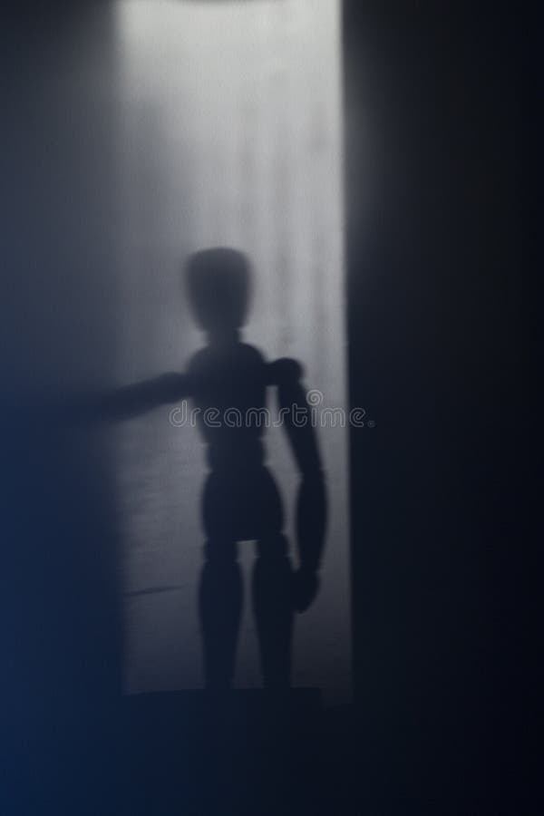 Strange Shadow on the Wall.Terrible Shadow. Abstract Background. Black ...