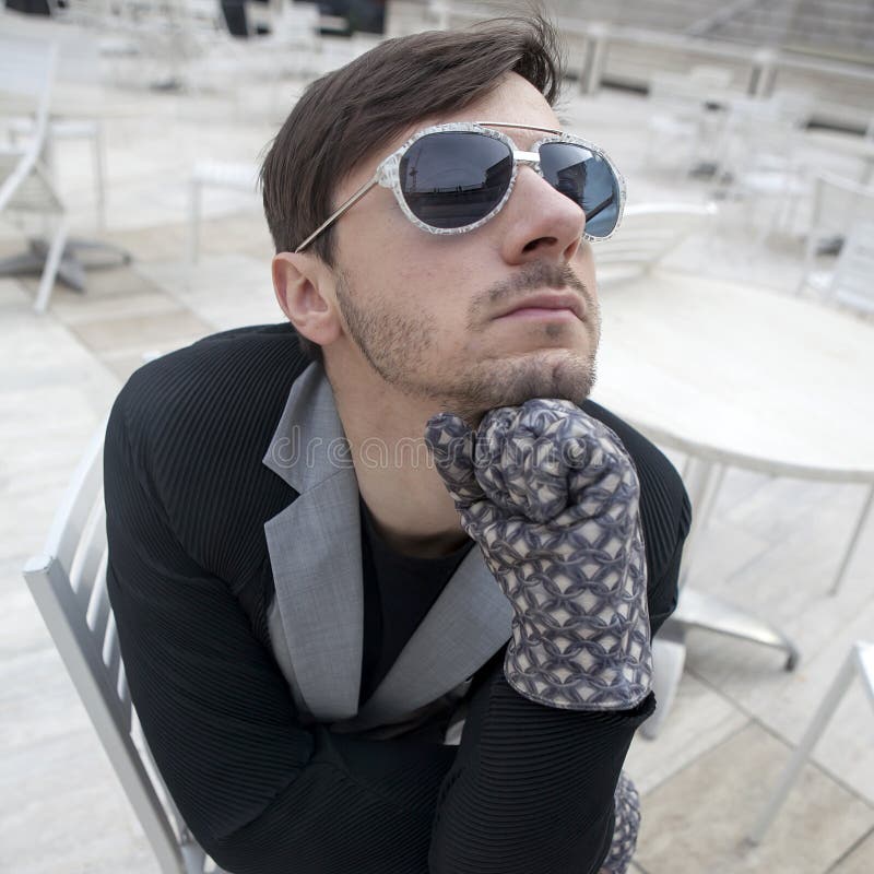 Strange silly funny man stock image. Image of excited - 33432891