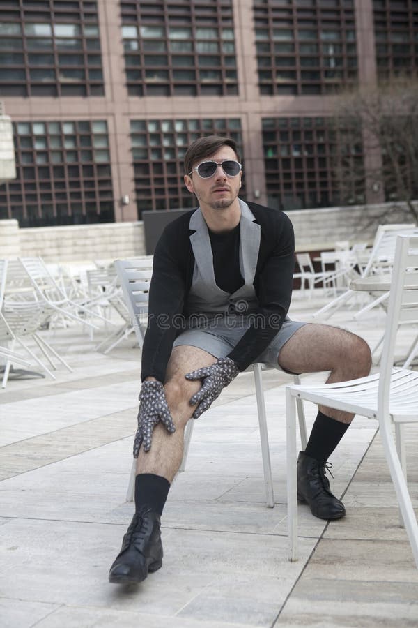 Strange silly funny man stock photo. Image of fear, gloves - 33432990