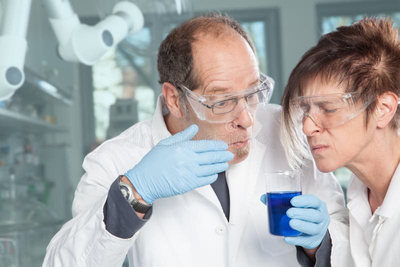 Smelling liquid stock image. Image of portrait, holds - 35686775
