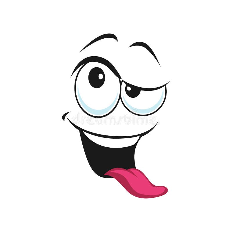Strange Stupid Emoticon Showing Tongue Isolated Stock Vector ... Strange Stupid Emoticon Showing Tongue Isolated Stock Vector ...