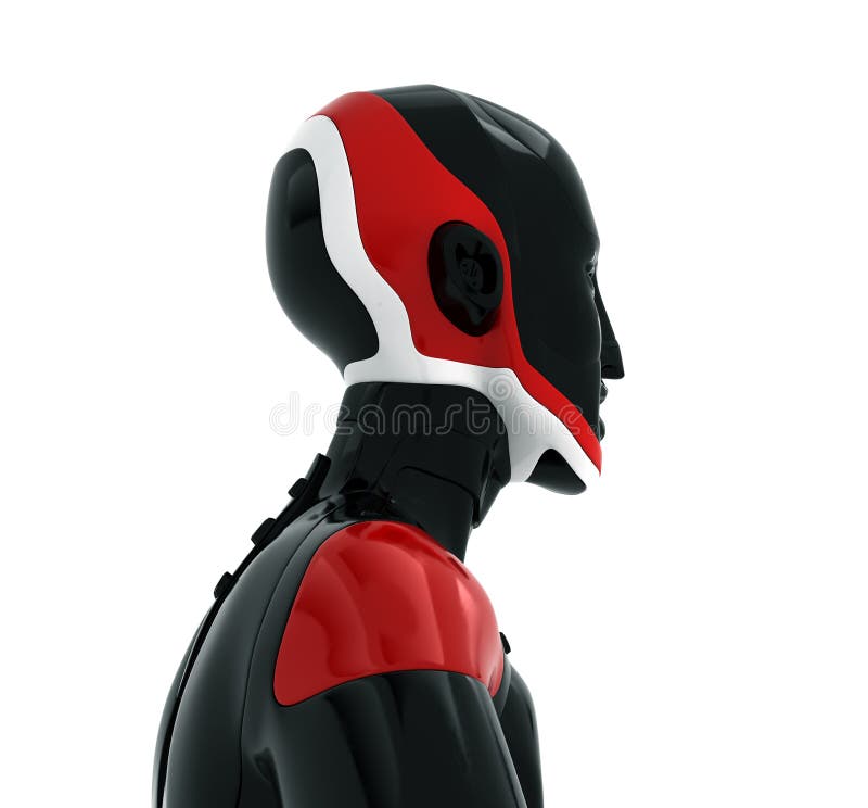 Strange stylish robot stock illustration. Illustration of shiny - 16590792