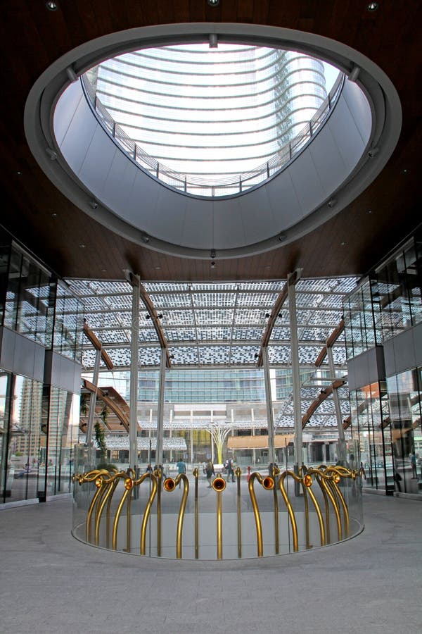 Strange trumpets stock image. Image of square, intallation - 33845633