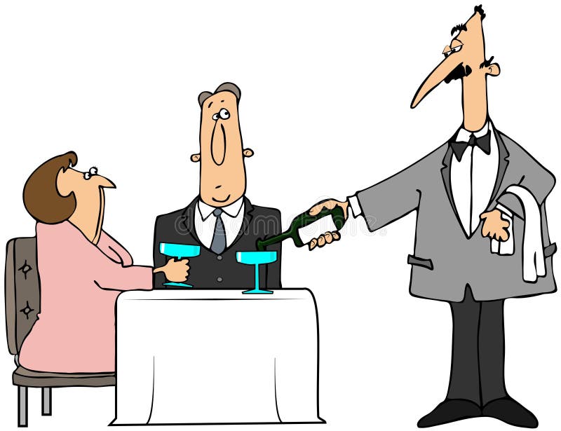 Man Ordering in a Restaurant Stock Vector - Illustration of chair ...