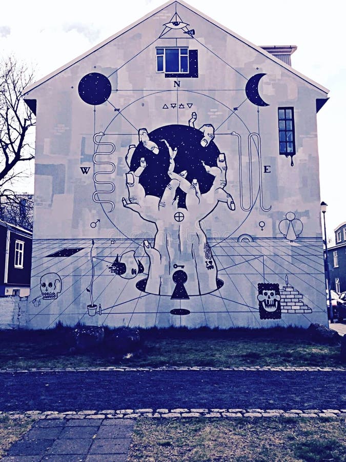 Strange wall hanging stock photo. Image of skull, strange - 53197312