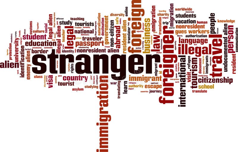 Stranger word cloud stock vector. Illustration of person - 285095432