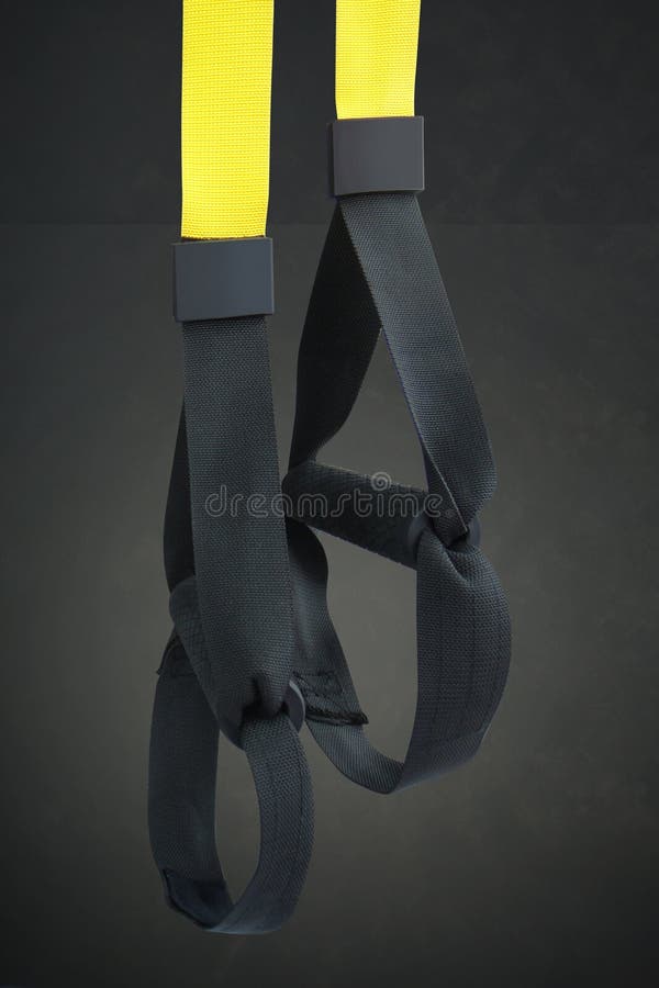 Straps Training Loop.Functional Training Equipment on Yellow Background ...