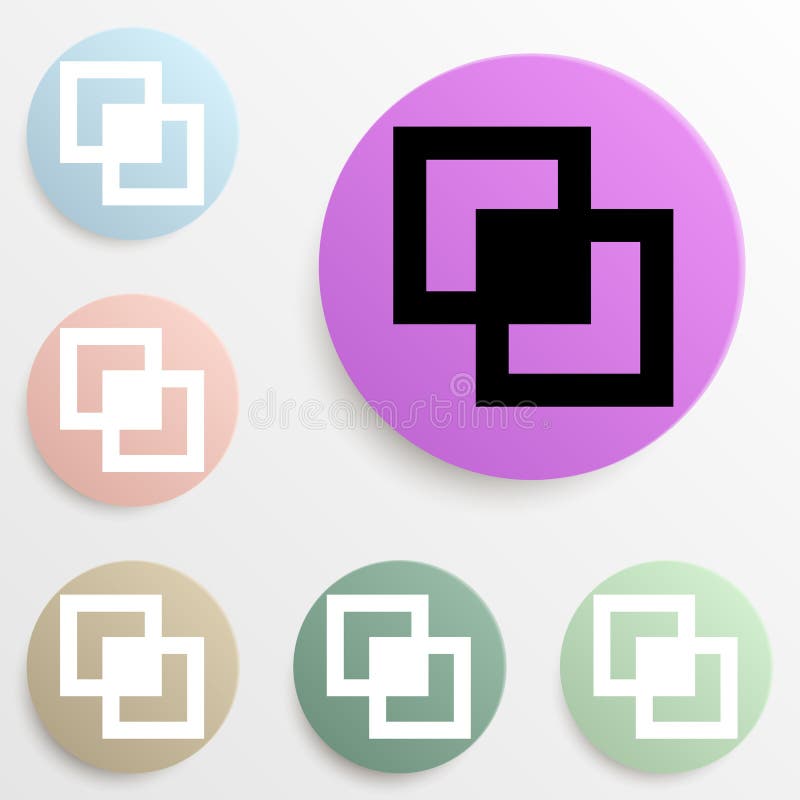 Strata Badge Color Set. Simple Glyph, Flat Vector of Web Icons for Ui ...
