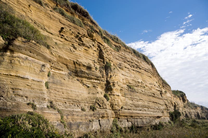 Strata within the cliff stock photo. Image of chiba, asia - 88164702