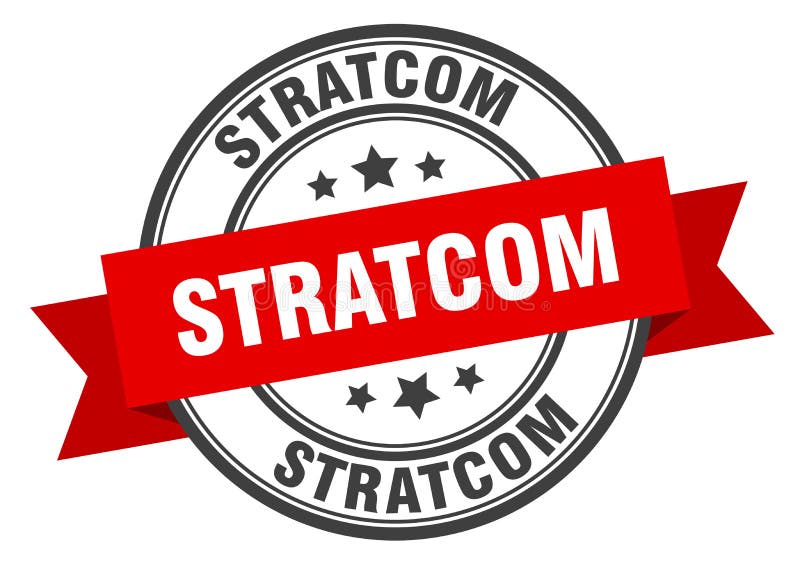 Stratcom Label. Stratcom Round Band Sign Stock Vector - Illustration of ...