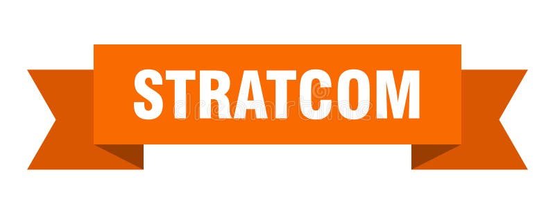 Stratcom ribbon. stock vector. Illustration of paper - 191265034