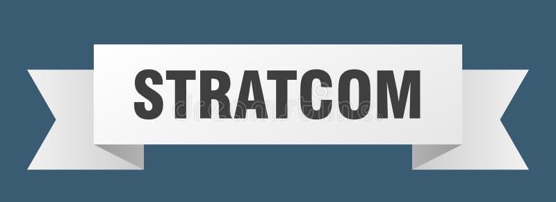 Stratcom ribbon. stock vector. Illustration of sign - 191271126