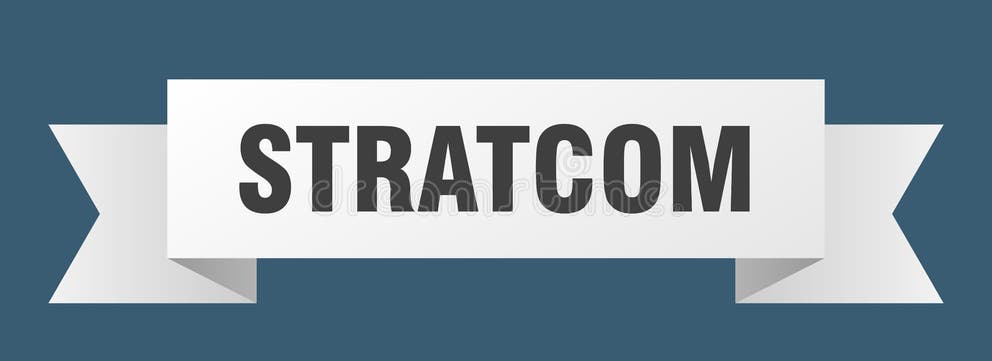 Stratcom ribbon. stock vector. Illustration of sign - 191271126