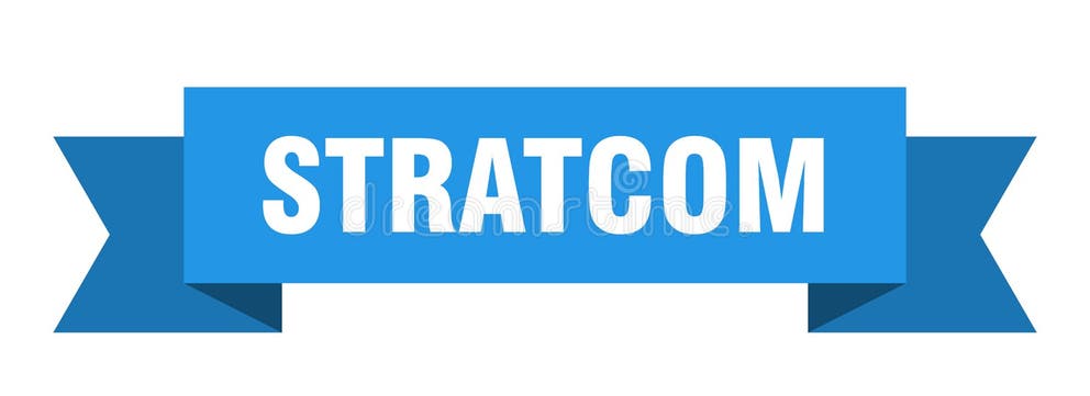 Stratcom ribbon. stock vector. Illustration of sticker - 191271127