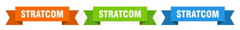 Stratcom Ribbon. Stratcom Isolated Paper Sign. Banner Stock Vector ...