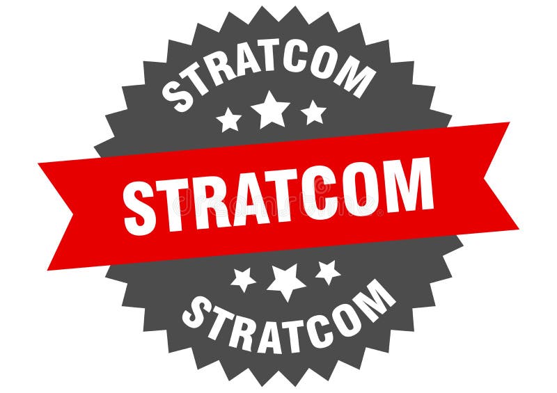 Stratcom Sign. Stratcom Circular Band Label. Stratcom Sticker Stock ...