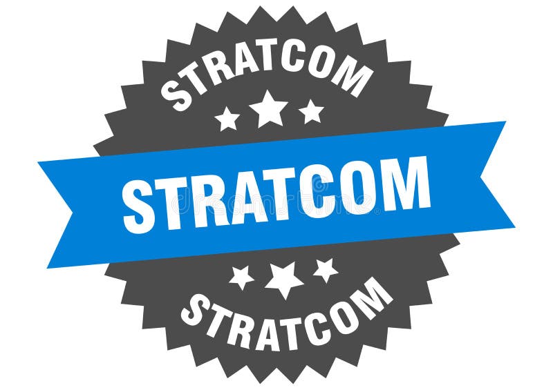 Stratcom Sign. Stratcom Circular Band Label. Stratcom Sticker Stock ...