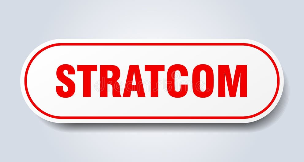 Stratcom sticker. stock vector. Illustration of stamp - 197147402