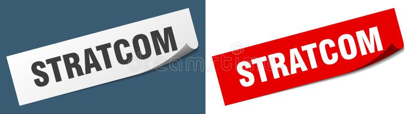 Stratcom Sticker. Stratcom Sign Set Stock Vector - Illustration of ...