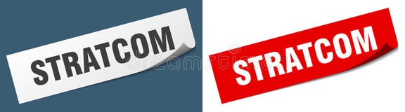 Stratcom Sticker. Stratcom Sign Set Stock Vector - Illustration of ...