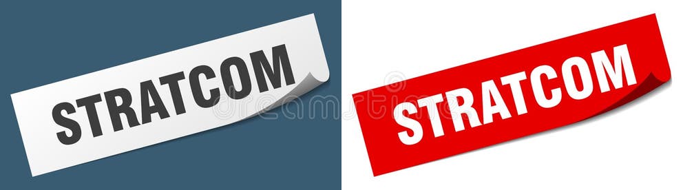 Stratcom Sticker. Stratcom Sign Set Stock Vector - Illustration of ...