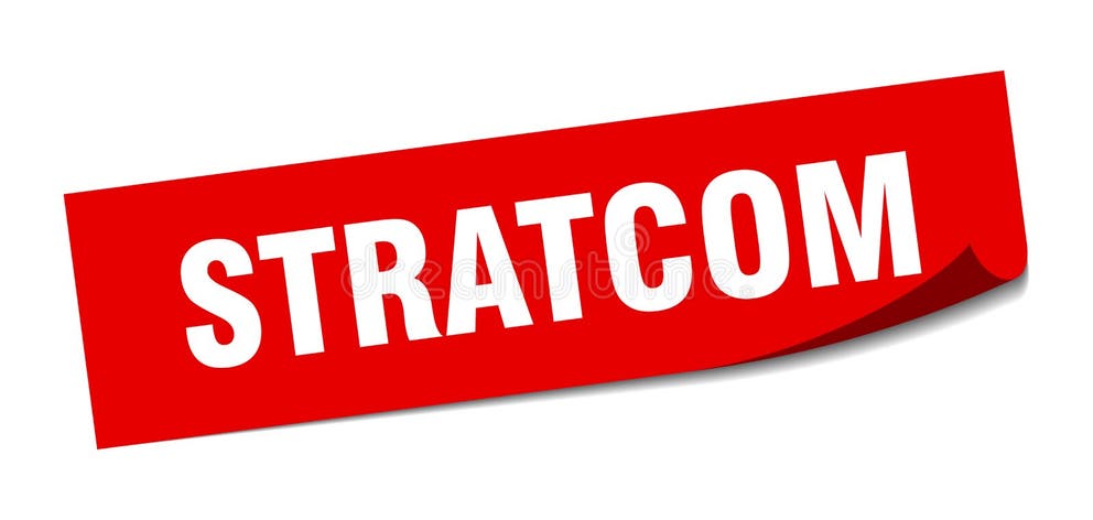 Stratcom Sticker. Stratcom Square Sign Stock Vector - Illustration of ...