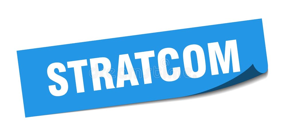 Stratcom Sticker. Stratcom Square Sign Stock Vector - Illustration of ...