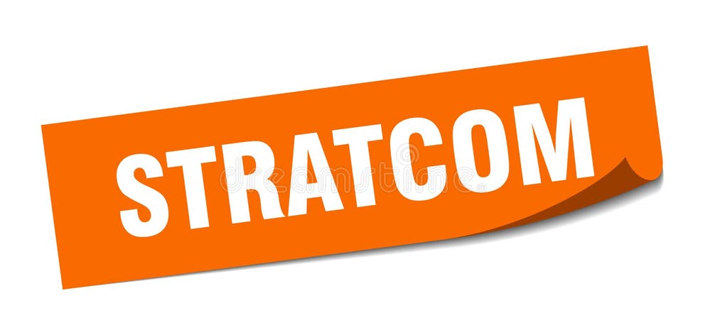 Stratcom Sticker. Stratcom Square Sign Stock Vector - Illustration of ...