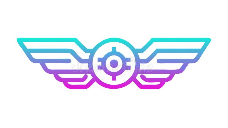 Strategic Aim Winged Icon, Precision Focus, Vector Design Generative AI ...