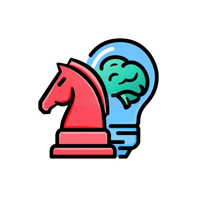 Strategic Brain Chess Icon Logo Stock Vector - Illustration of brain ...