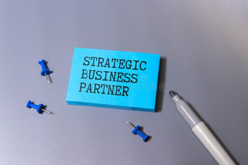 Strategic Business Partner Text on Paper on the Chart Background with ...