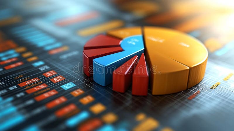 Strategic Business Plan with Pie Chart and Bar Graphs Stock ...