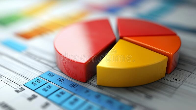 Strategic Business Plan with Pie Chart and Bar Graphs Stock ...