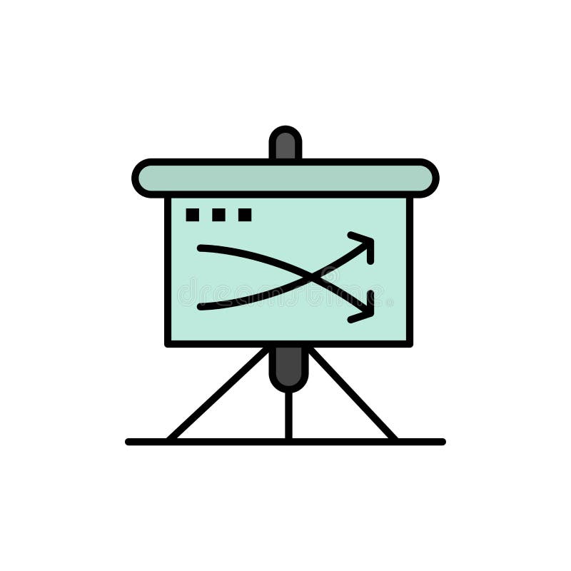 Strategic, Business, Plan, Planning, Graph Flat Color Icon. Vector Icon ...
