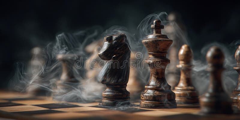 Strategic Chess Game a Powerful Visual Metaphor Stock Illustration ...