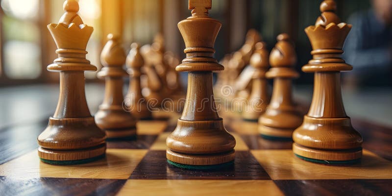 Strategic Chess Move on Board Symbolizes Leadership Teamwork and ...