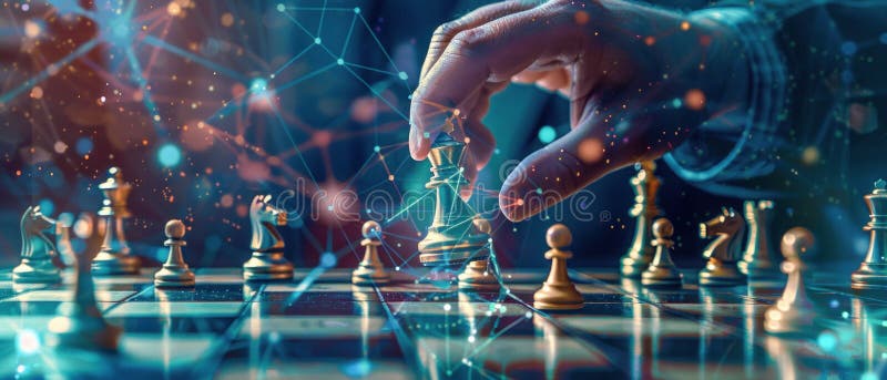 Strategic Chess Move in a Digital World. Generative Ai Stock ...