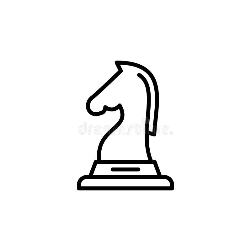 Strategic Chess Piece Icon for Board Games Stock Vector - Illustration ...