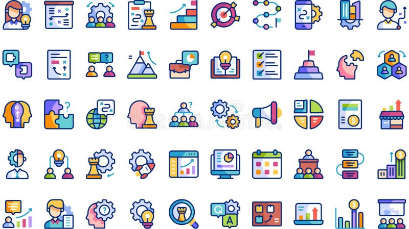 Strategic Consulting Icons High-Quality Vector Icons Collection with ...