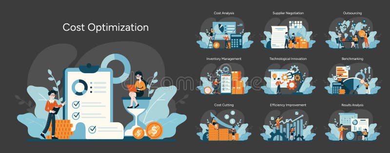 Strategic Financial Management and Resource Allocation Stock Vector - Illustration of cutting ...