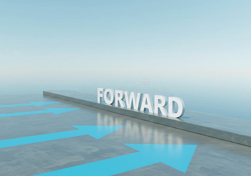 Strategic Forward Movement Concept with Golden Arrow Light for Progress ...