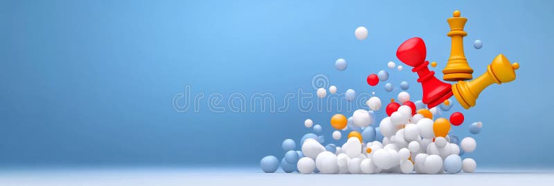 Strategic Game Pieces in Motion Chess Pieces Vibrant Colors Dynamic ...